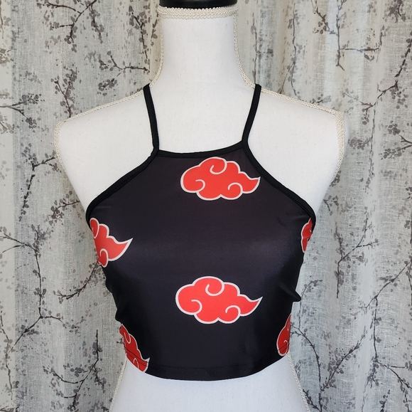 unbranded | Tops | Naruto Akatsuki Womens Crop Topcostumesexy Tie Back ...